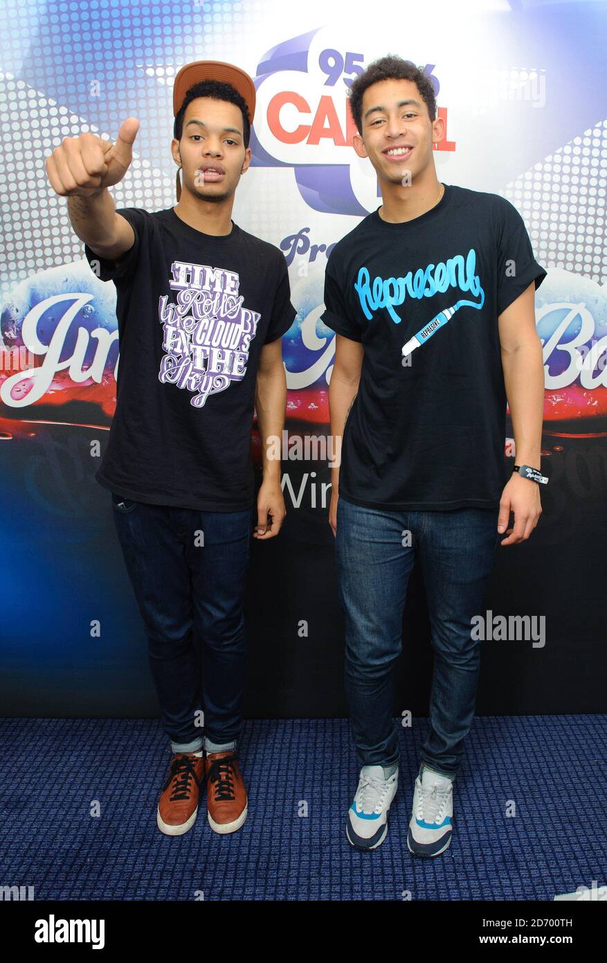 Rizzle Kicks pictured backstage at the Capital FM Jingle Bell Ball, at ...