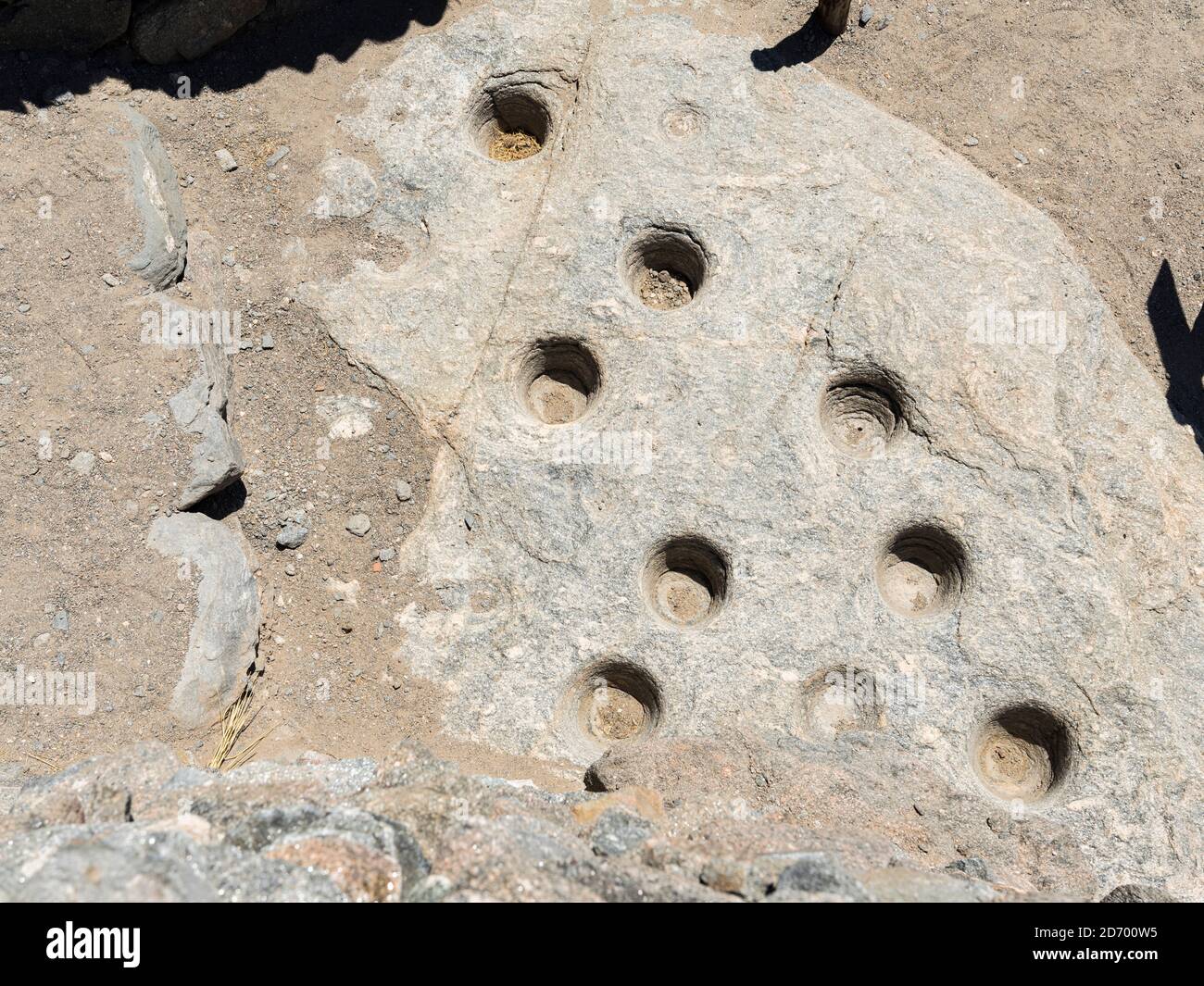 Cerimonial mortars (Morteros Ceremoniales). The ruins of Quilmes near ...