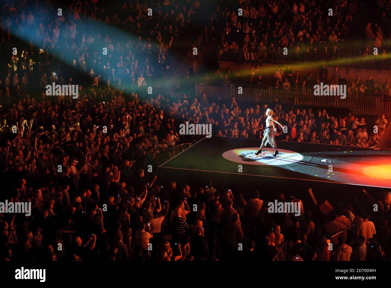 Rihanna performing at the Capital FM Jingle Bell Ball, at the O2 Arena ...