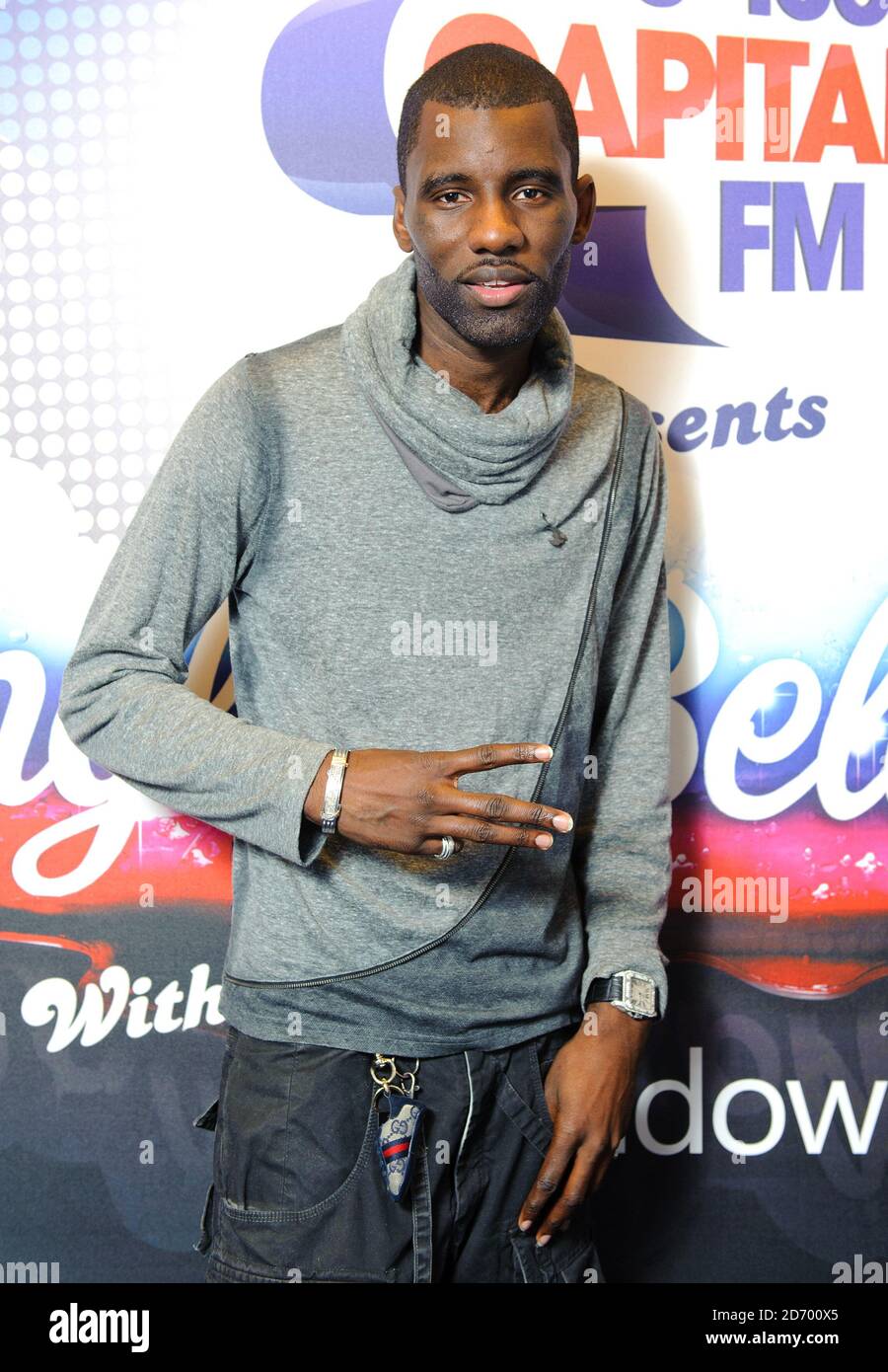 Wretch 32 pictured backstage at the Capital FM Jingle Bell Ball, at the ...