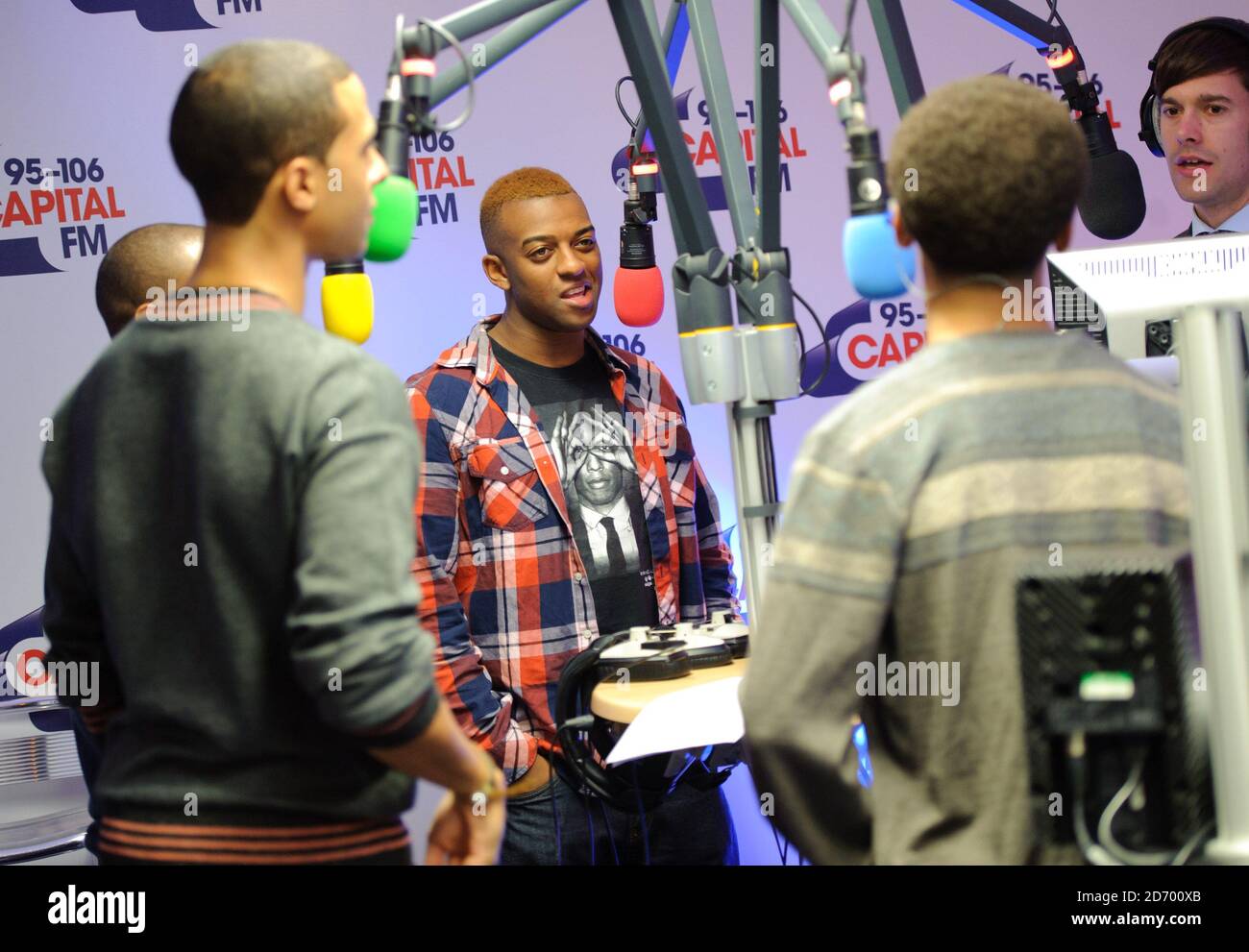 JLS pictured during an interview backstage at the Capital FM Jingle ...