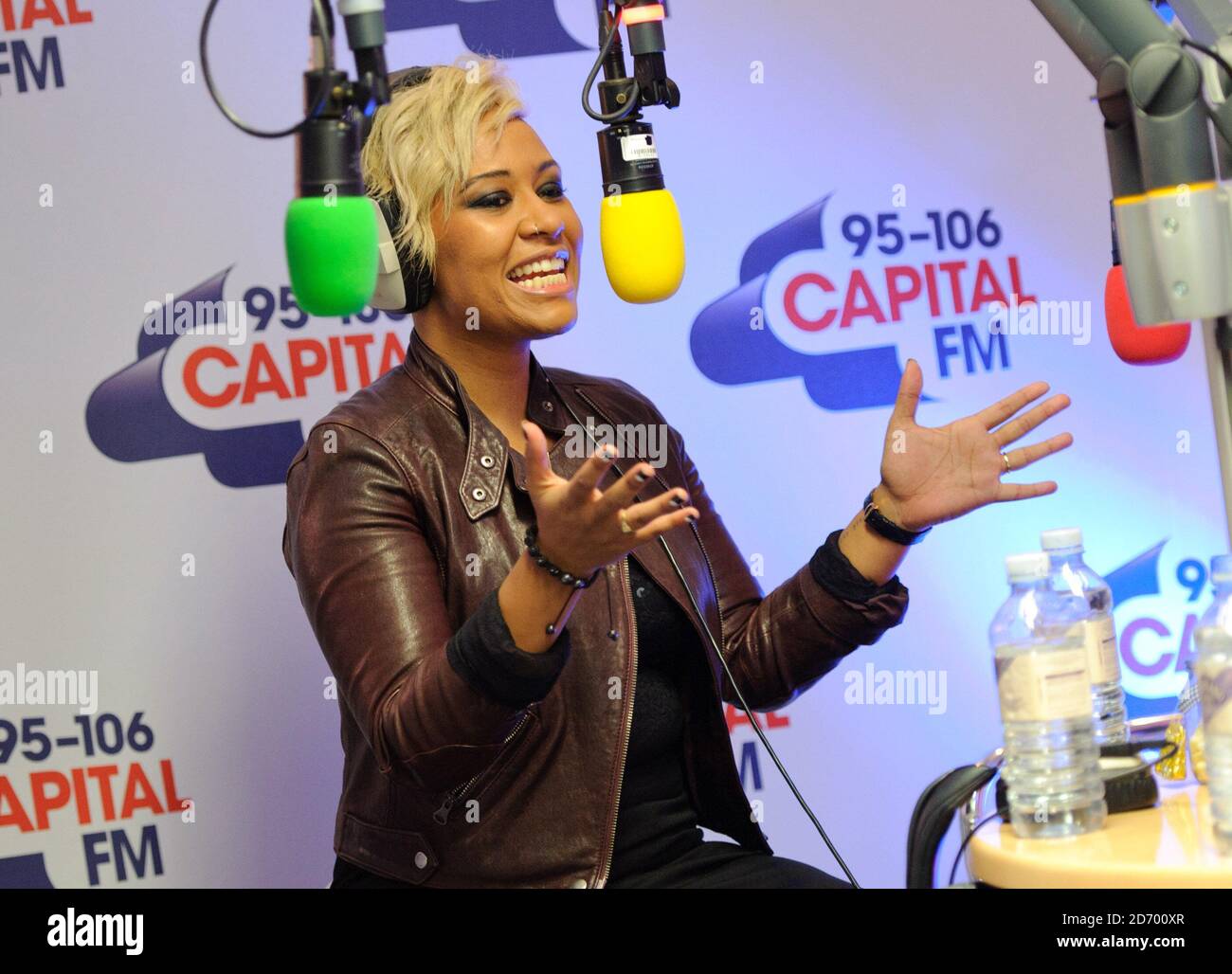 Emeli Sande pictured during an interview backstage at the Capital FM ...