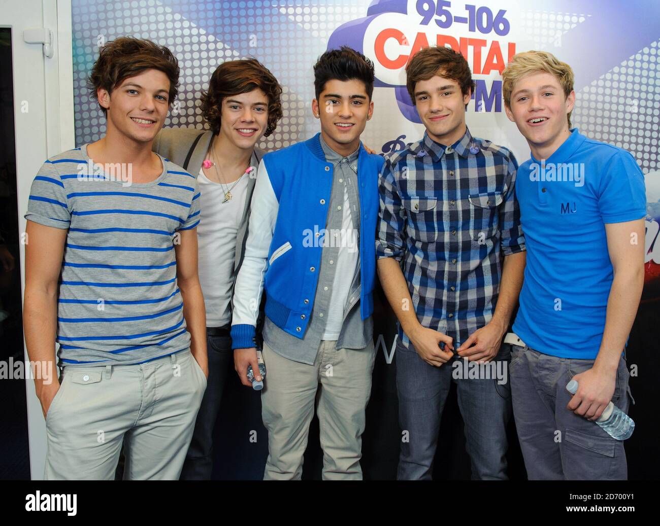 One Direction pictured backstage at the Capital FM Jingle Bell Ball, at ...