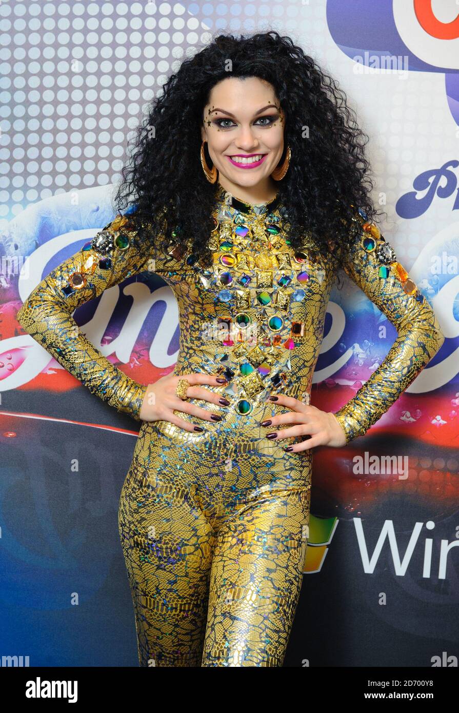 Jessie J pictured backstage at the Capital FM Jingle Bell Ball, at the ...