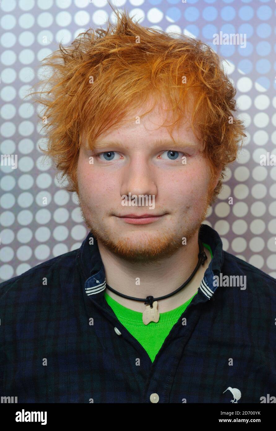 Ed Sheeran pictured backstage at the Capital FM Jingle Bell Ball, at ...