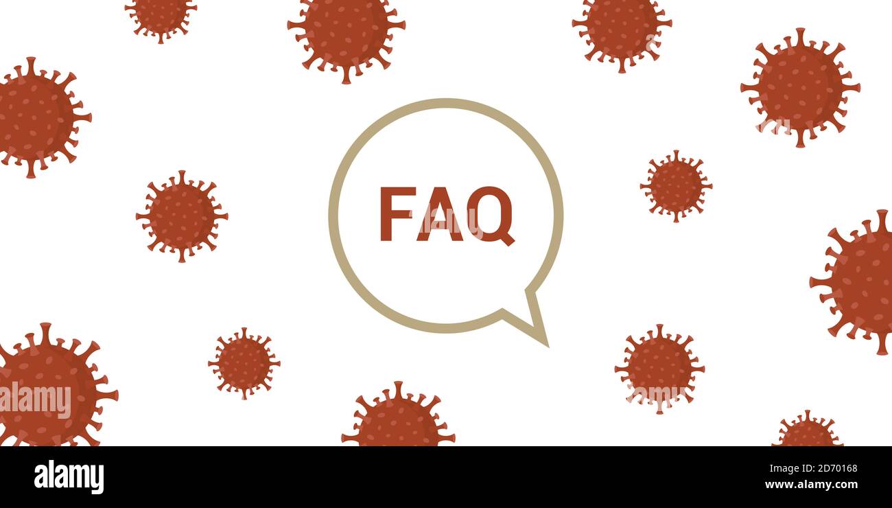 corona virus faq covid-19 banner background vector illustration EPS10 ...