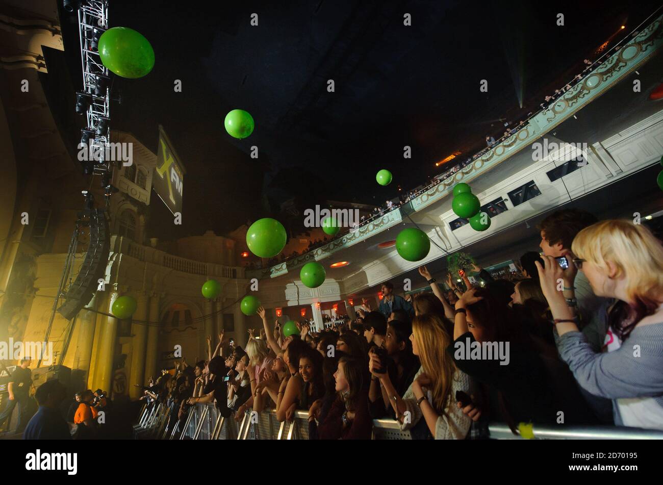 The crowd at the XFM Winter Wonderland concert, at the O2 Brixton ...