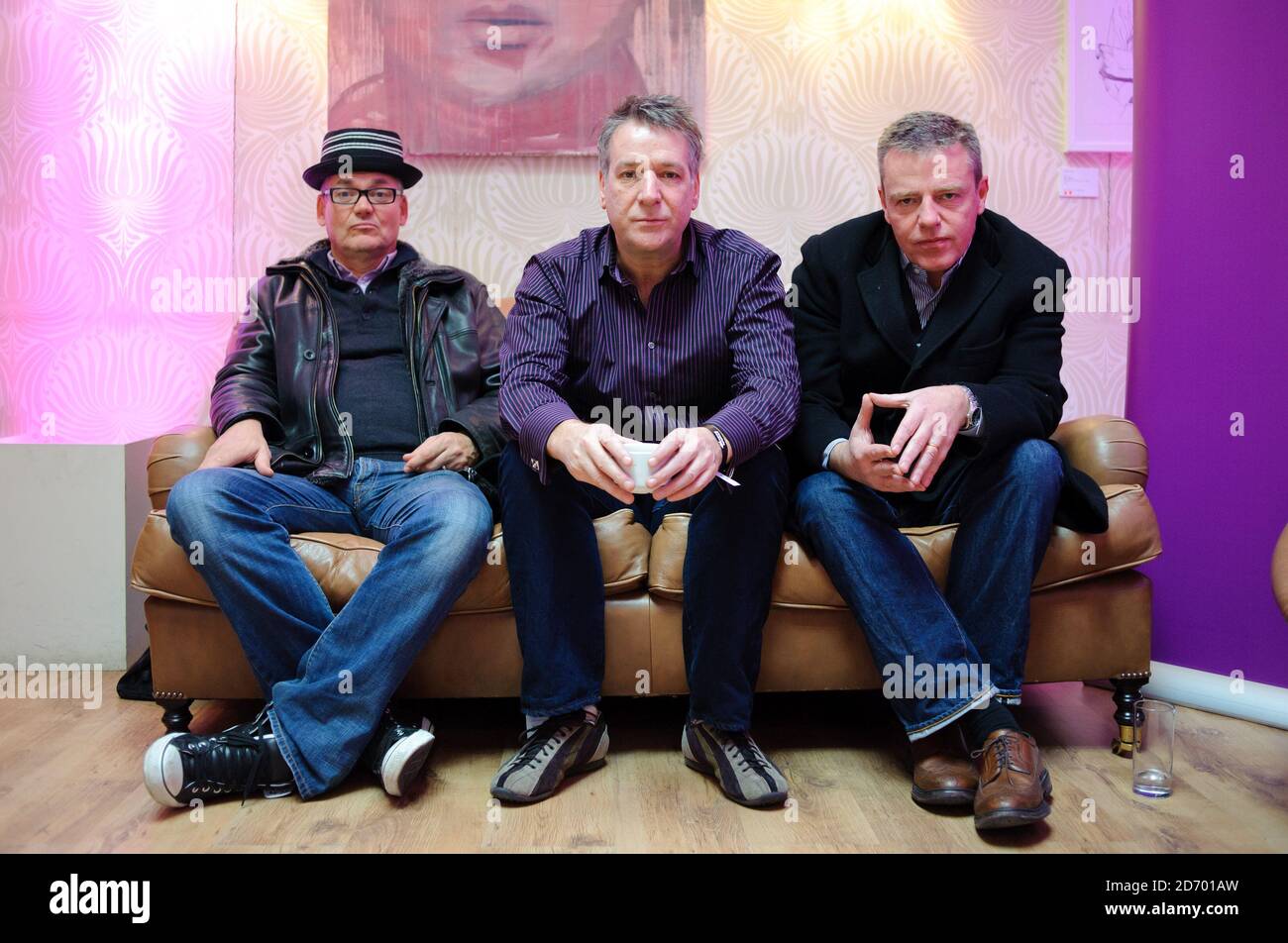 Suggs and Michael Barson of Madness are interviewed by presenter Pete ...