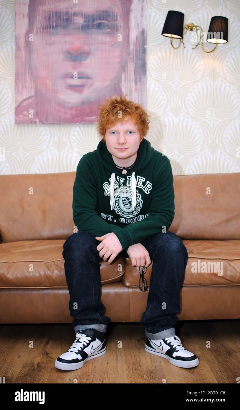 Ed Sheeran pictured at the Absolute Radio Christmas Sessions, in the ...