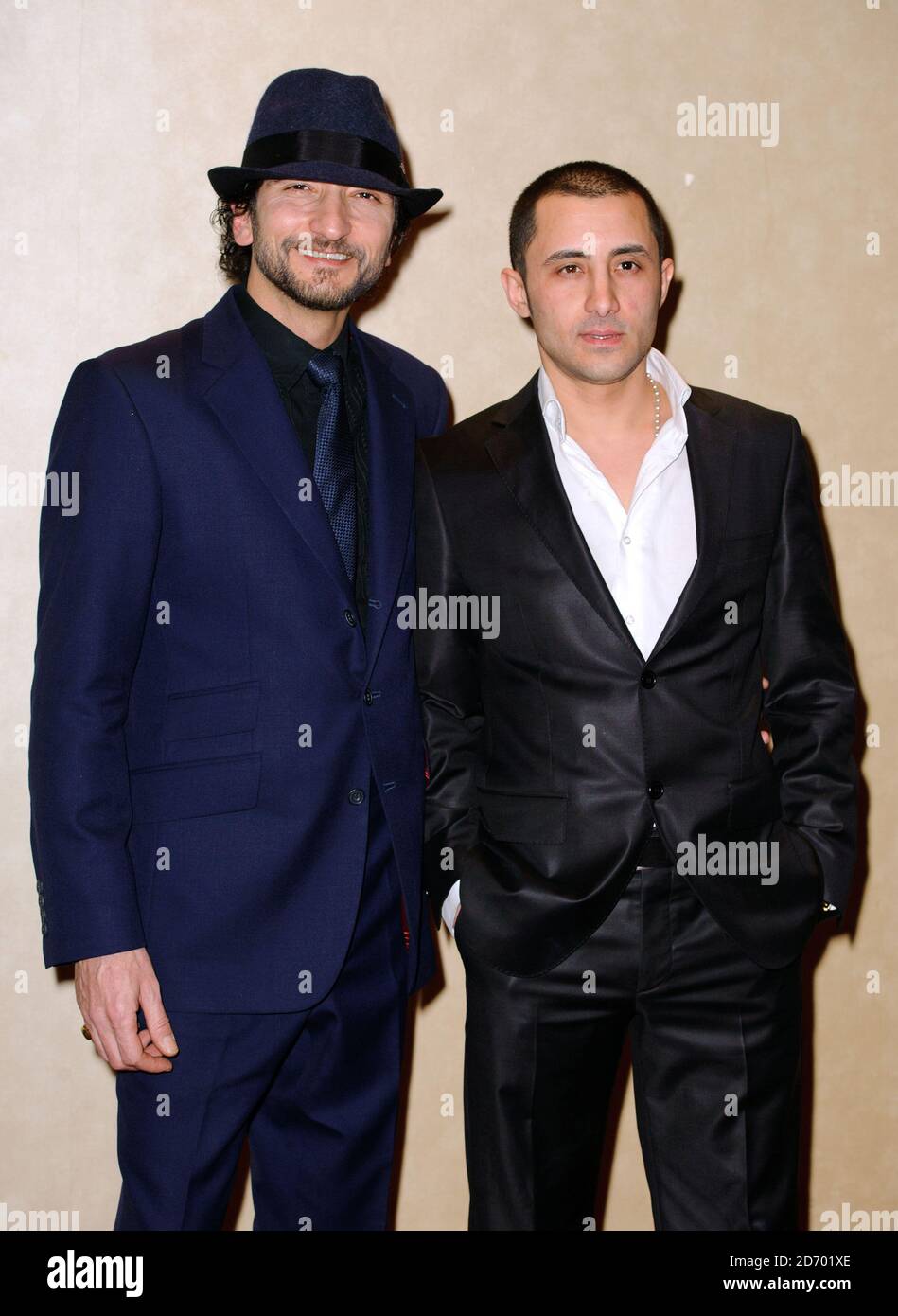 Paris Leonti and Robert Fucilla attending the premiere of Mercenaries ...