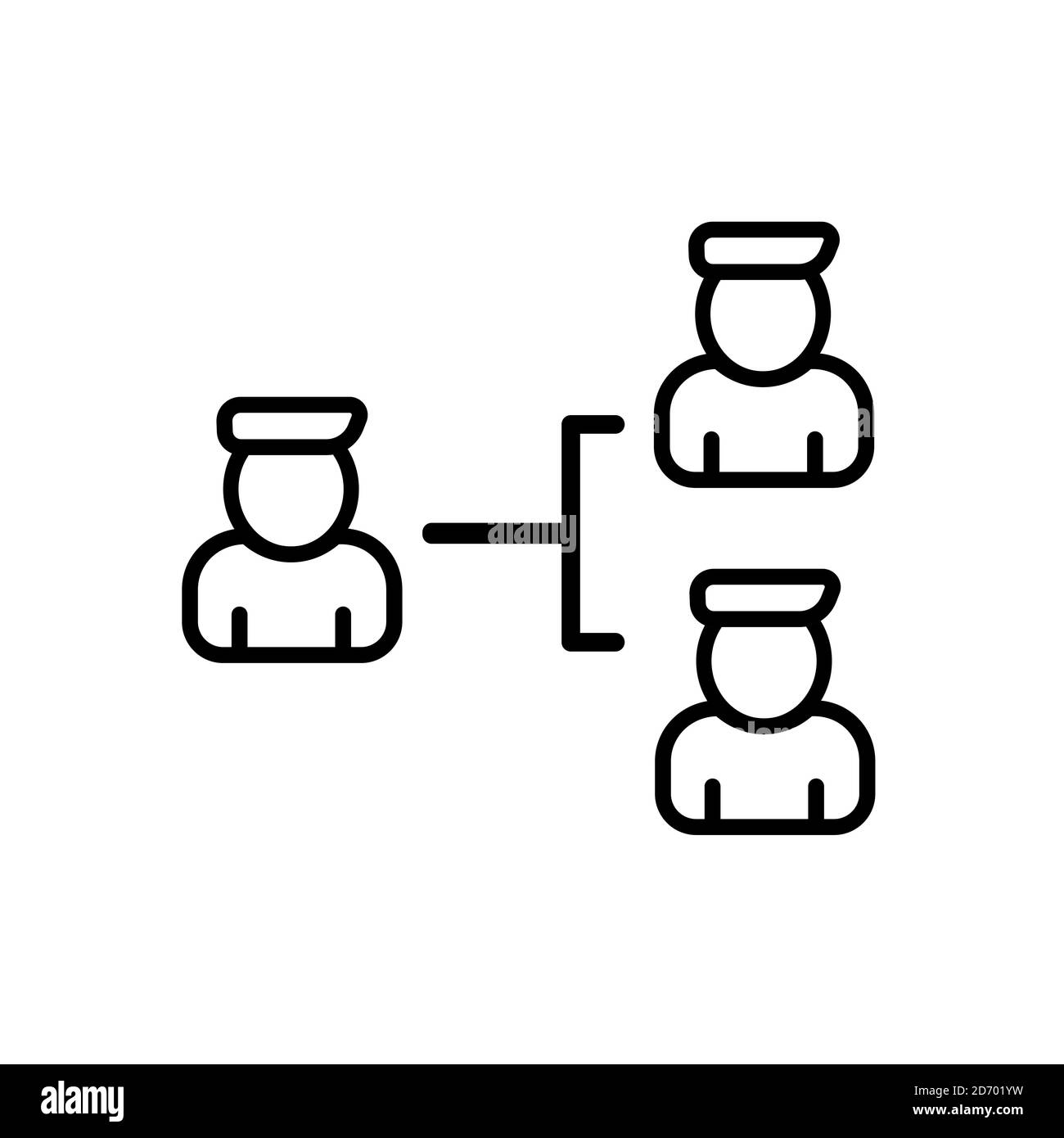 Co-founder vector illustration. Startup and new business filled outline ...