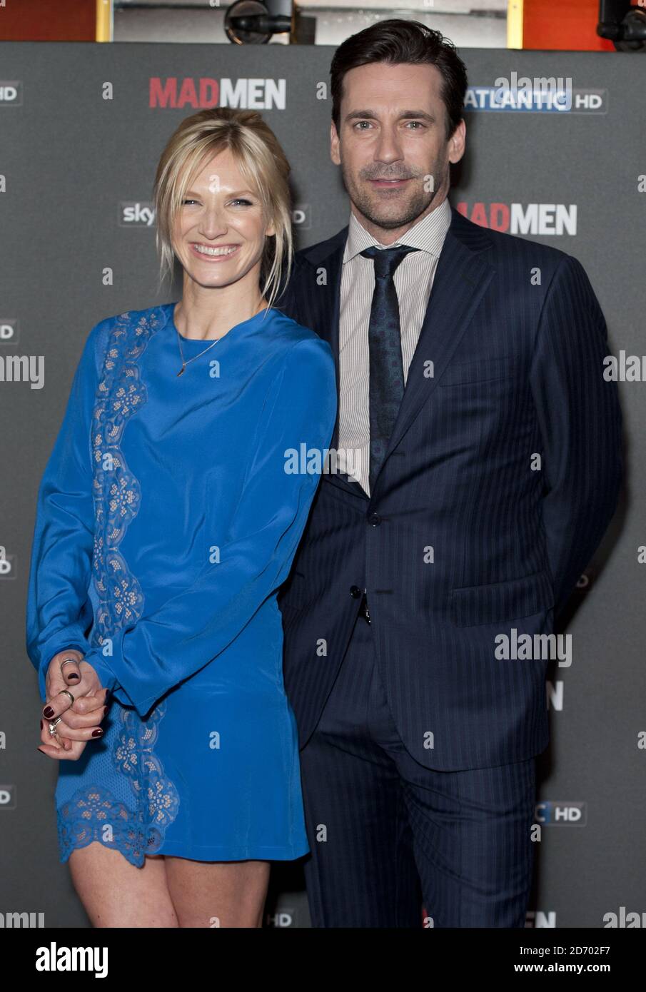 Actor Jon Hamm pictured with Jo Whiley at the Curzon Mayfair cinema ...