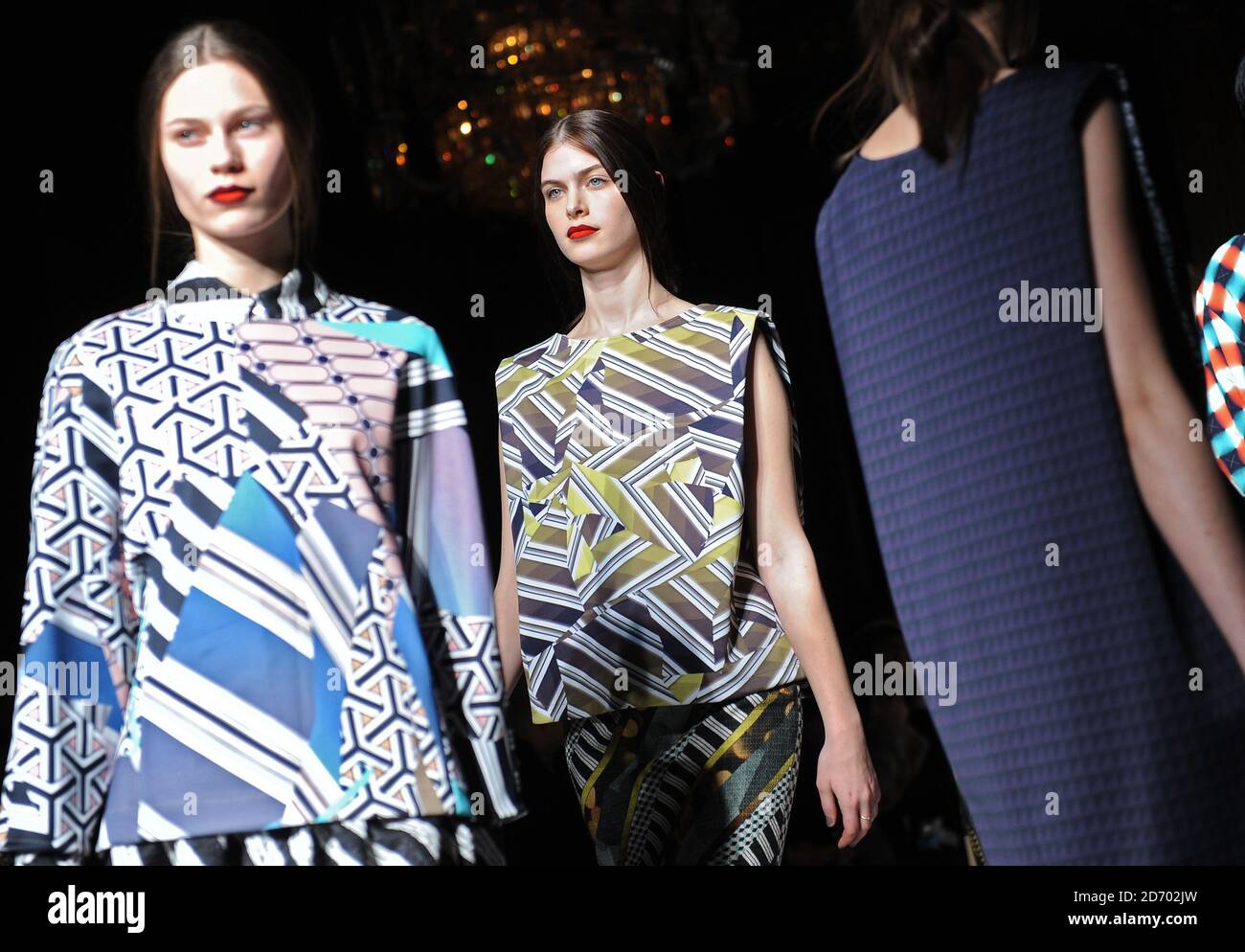 Models on the catwalk at the Basso and Brooke fashion show, held at the ...
