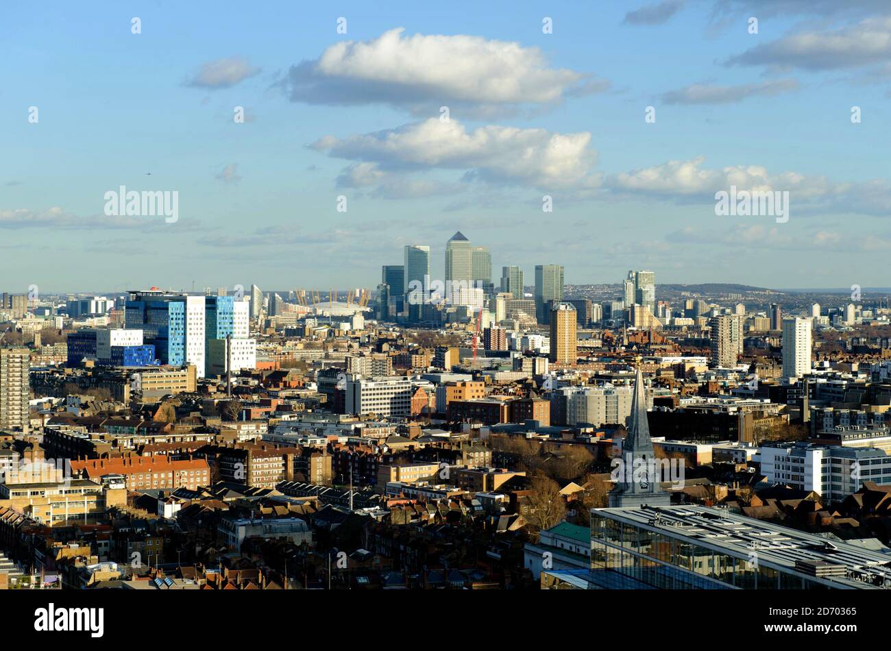 General view of the London skyline from the 19th floor of Broadgate ...