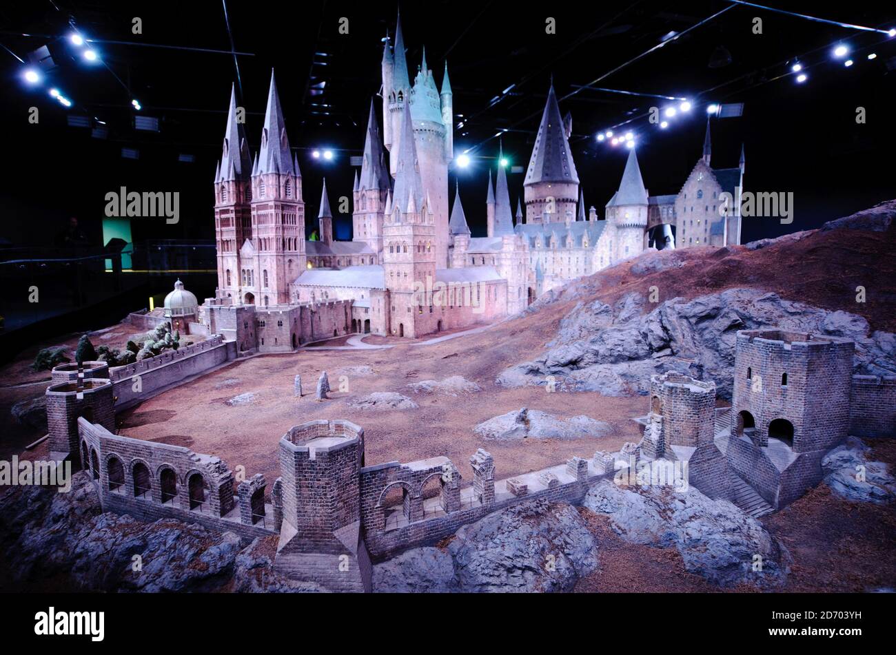 The hand-made 1:24 scale model of Hogwarts, which was used in the ...