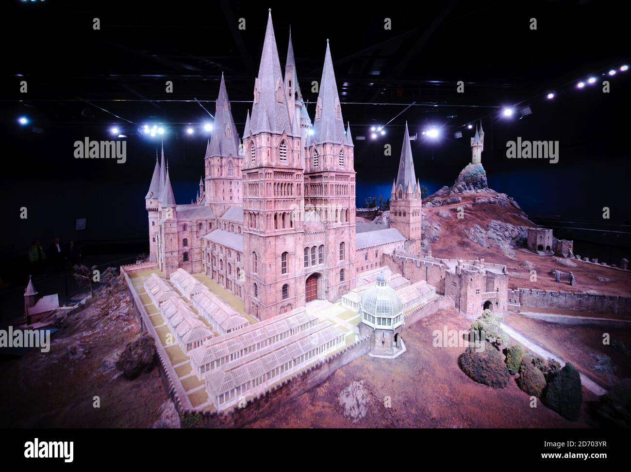 The hand-made 1:24 scale model of Hogwarts, which was used in the ...
