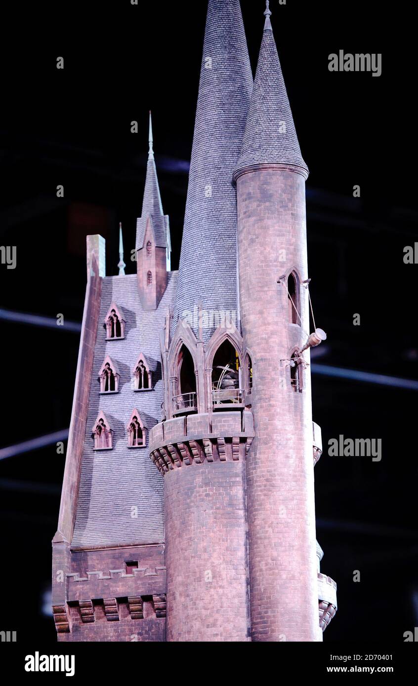 The hand-made 1:24 scale model of Hogwarts, which was used in the ...