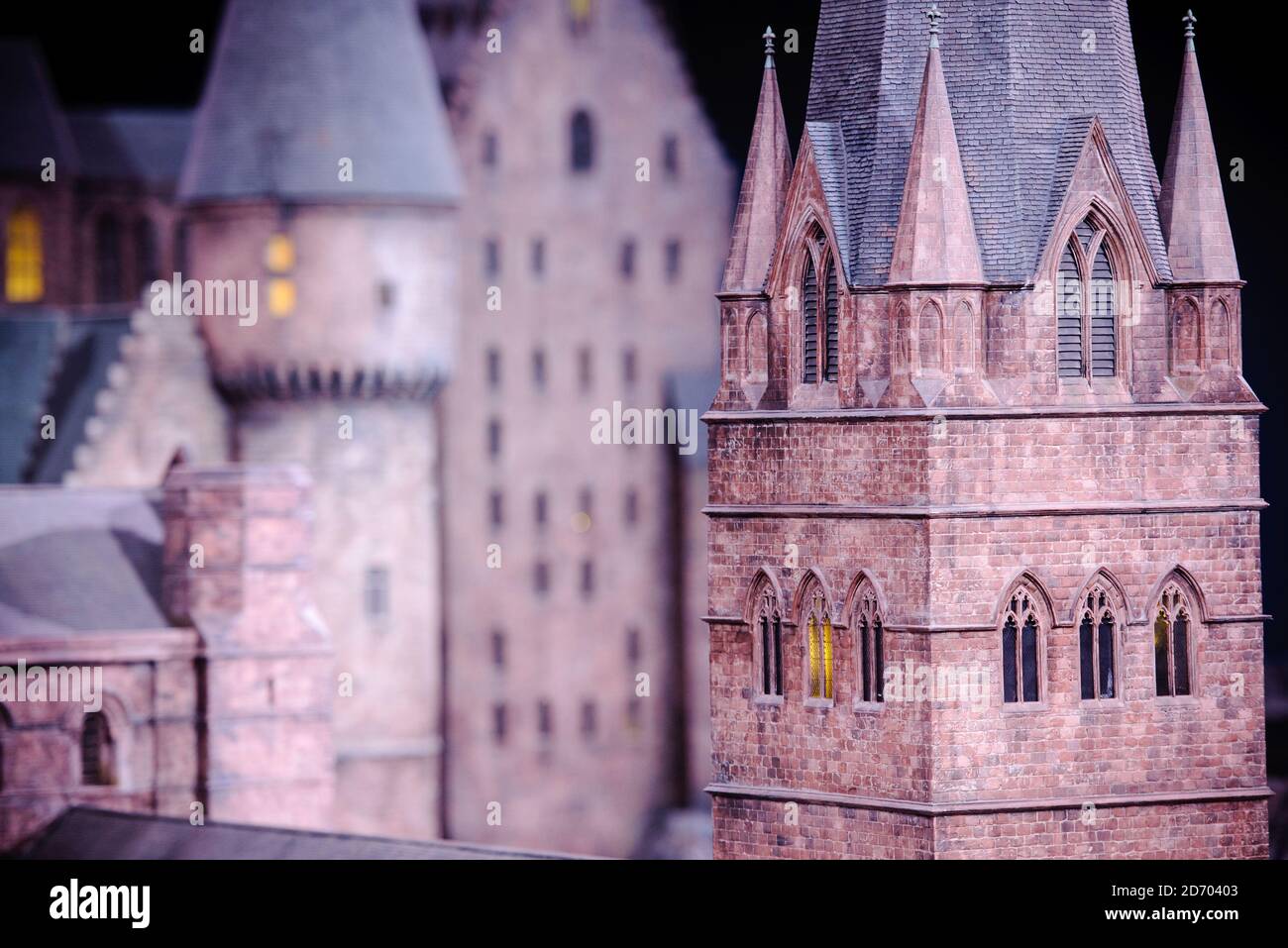 The hand-made 1:24 scale model of Hogwarts, which was used in the ...