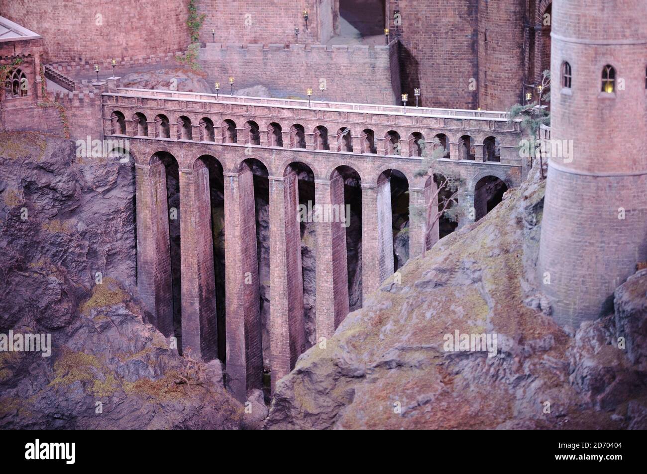 The hand-made 1:24 scale model of Hogwarts, which was used in the ...