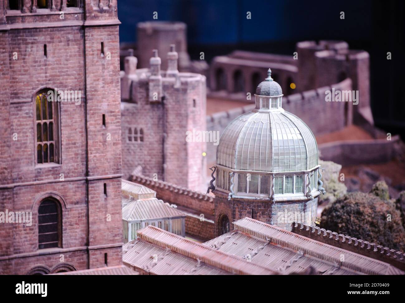 The hand-made 1:24 scale model of Hogwarts, which was used in the ...