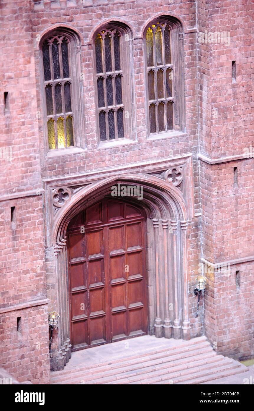 The hand-made 1:24 scale model of Hogwarts, which was used in the ...