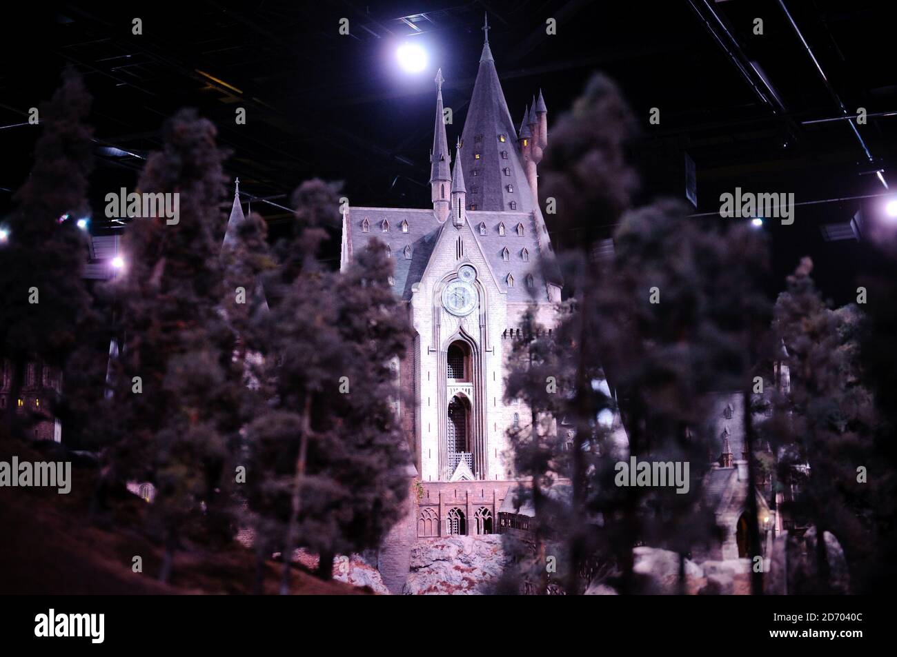 The hand-made 1:24 scale model of Hogwarts, which was used in the ...