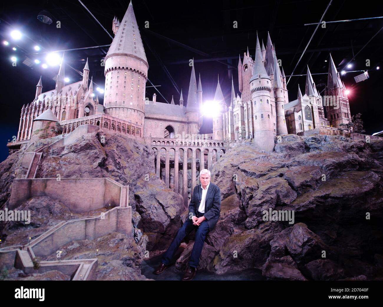 Production Set Designer Stuart Craig pictured with the hand-made 1:24 ...