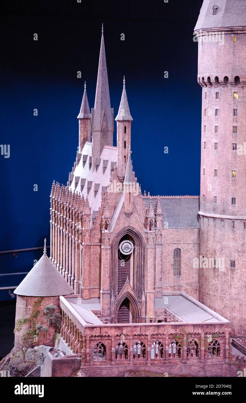 The hand-made 1:24 scale model of Hogwarts, which was used in the ...
