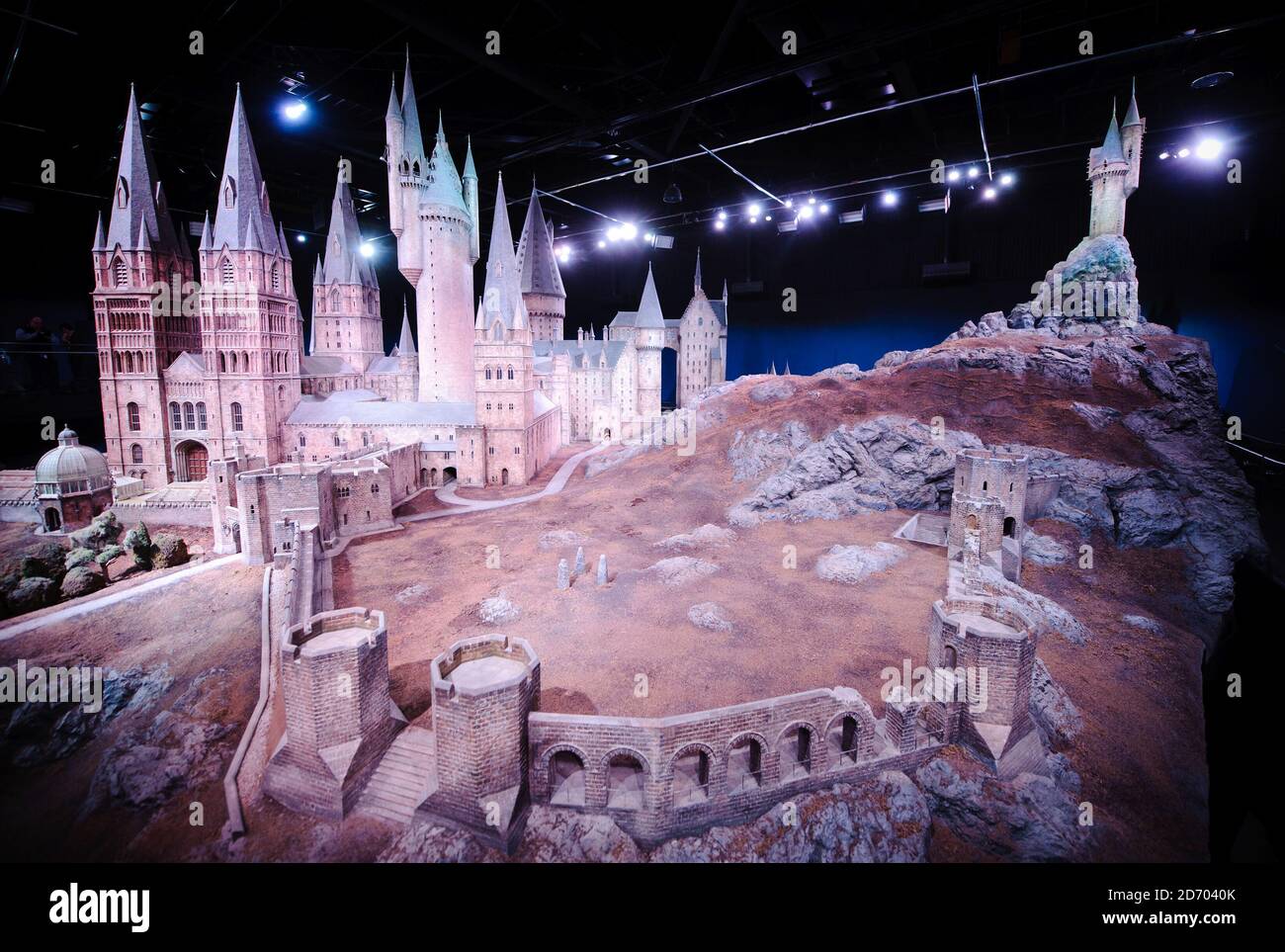 The hand-made 1:24 scale model of Hogwarts, which was used in the ...