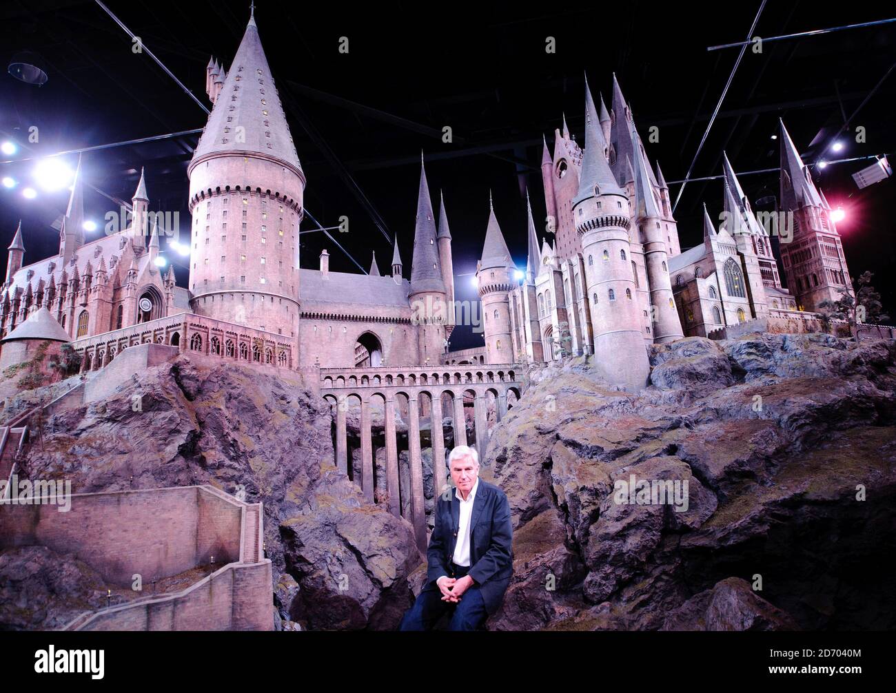 Production Set Designer Stuart Craig pictured with the hand-made 1:24 ...