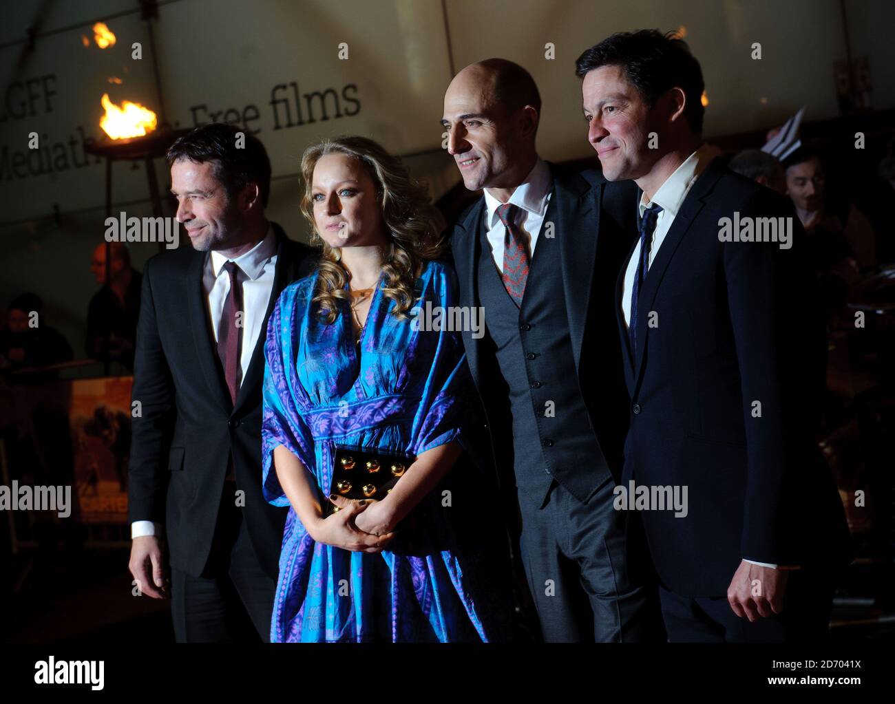 (l-r) James Purefoy, Samantha Morton, Mark Strong and Dominic West ...