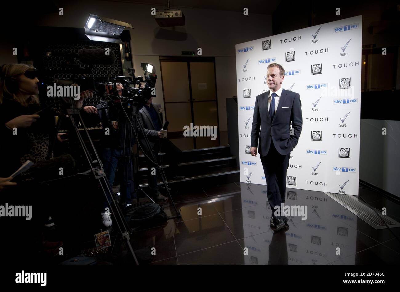 Kiefer Sutherland pictured at the press launch of his new drama, Touch ...
