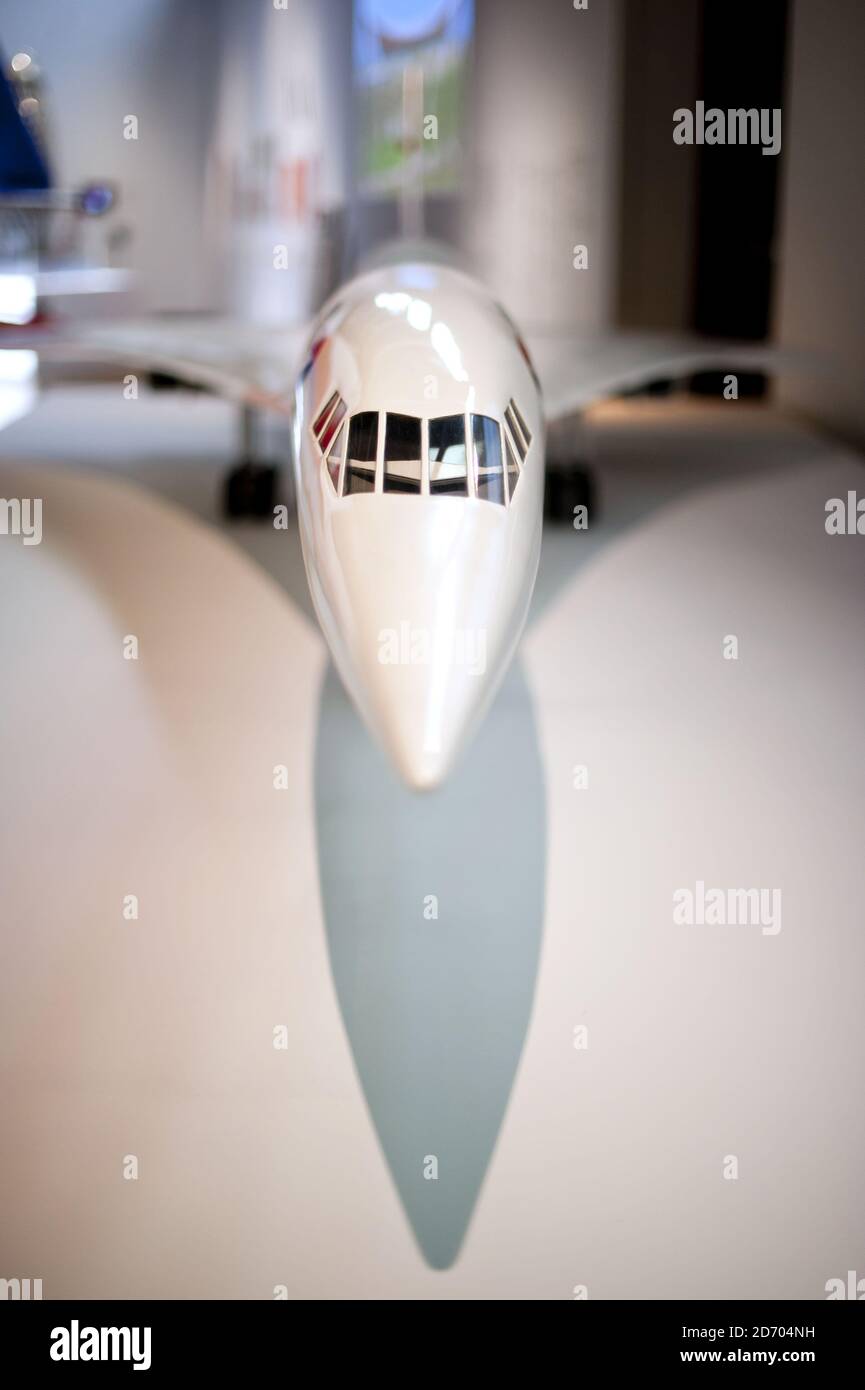 A model of Concorde on display at British Design 1948-2012: Innovation ...