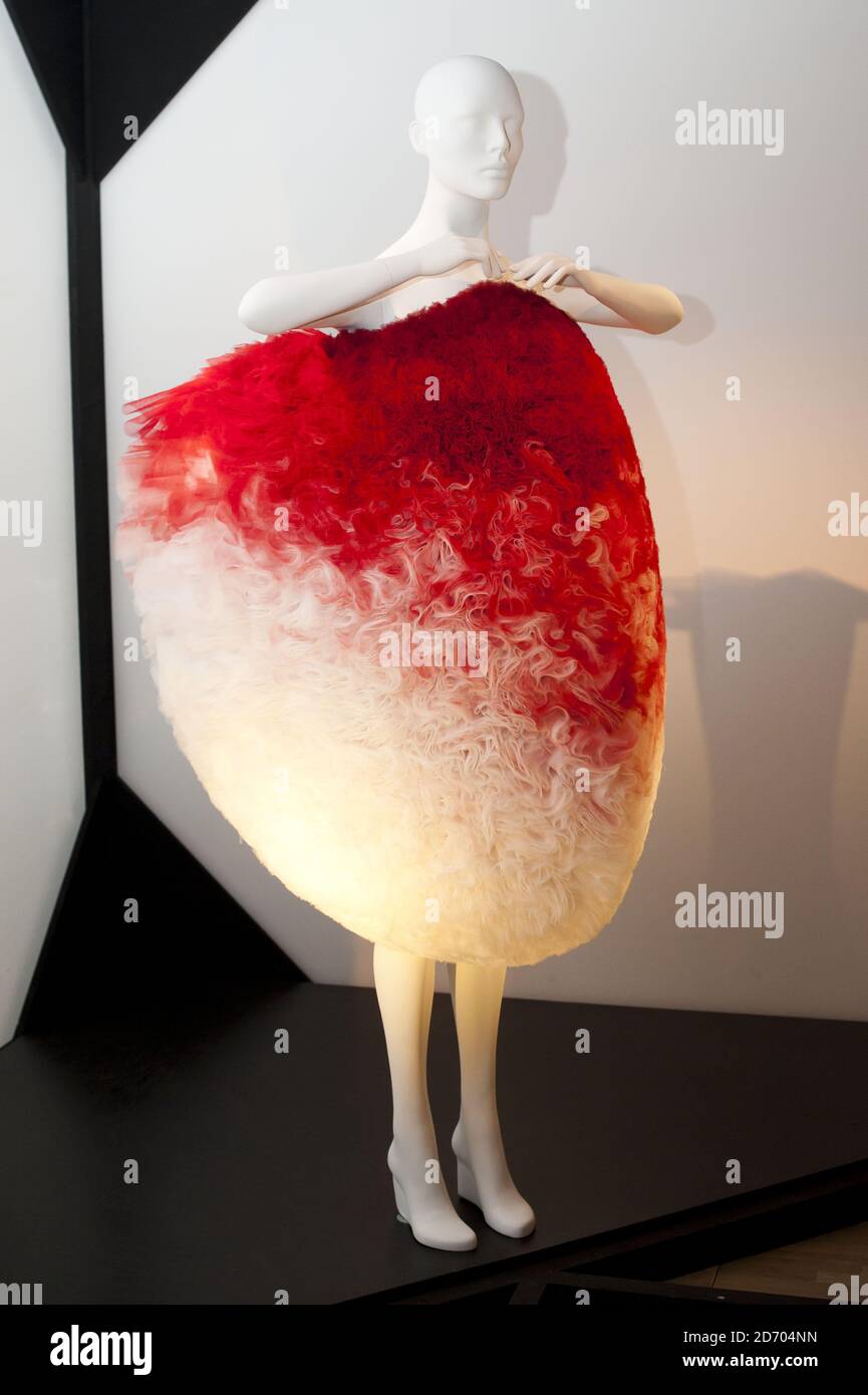 A dress by Hussein Chalayan on display at British Design 1948-2012 ...