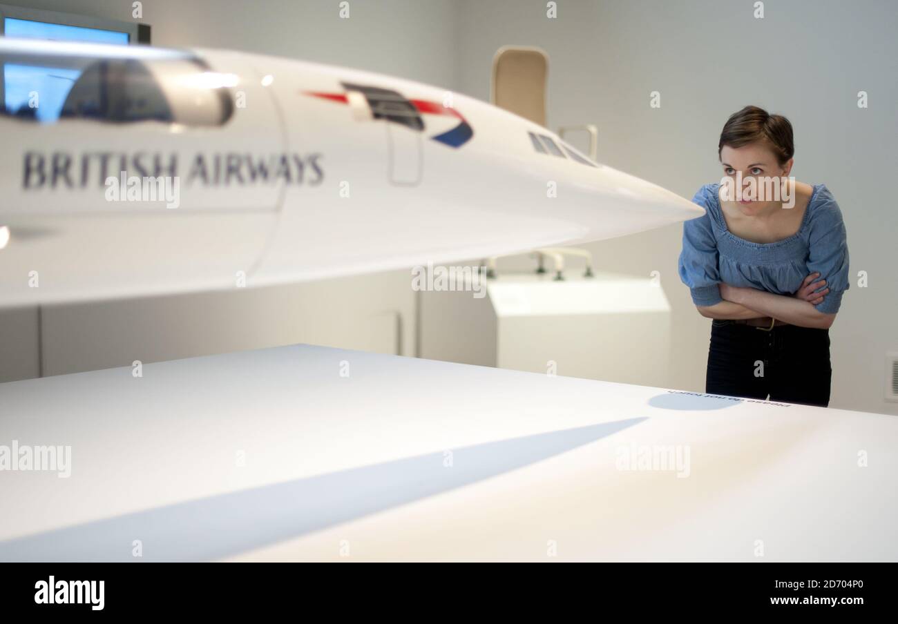 A model of Concorde on display at British Design 1948-2012: Innovation ...
