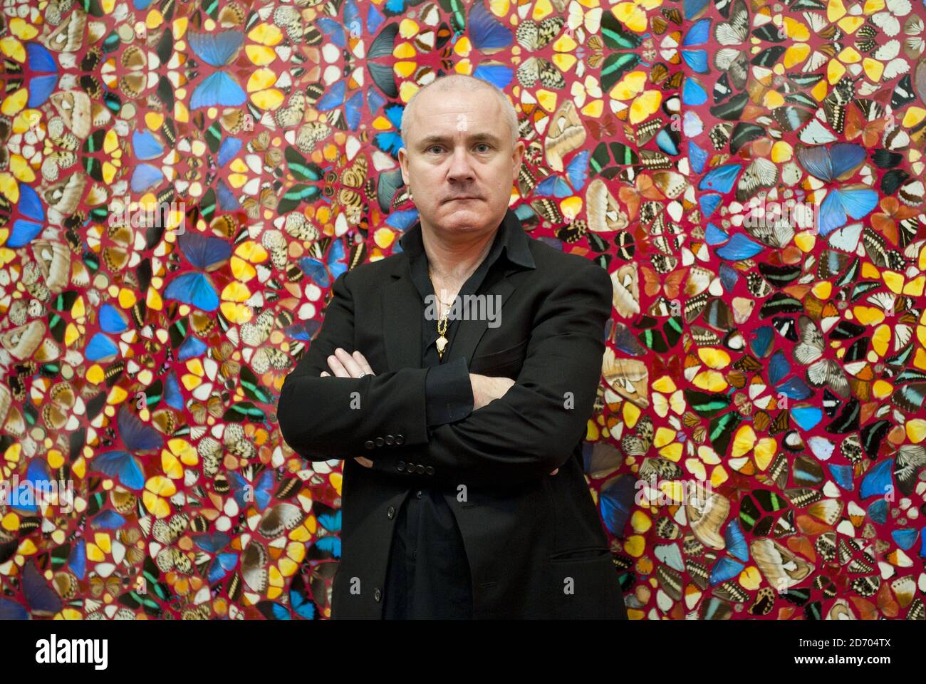 Artist damien hirst with his work i am become death hi-res stock ...
