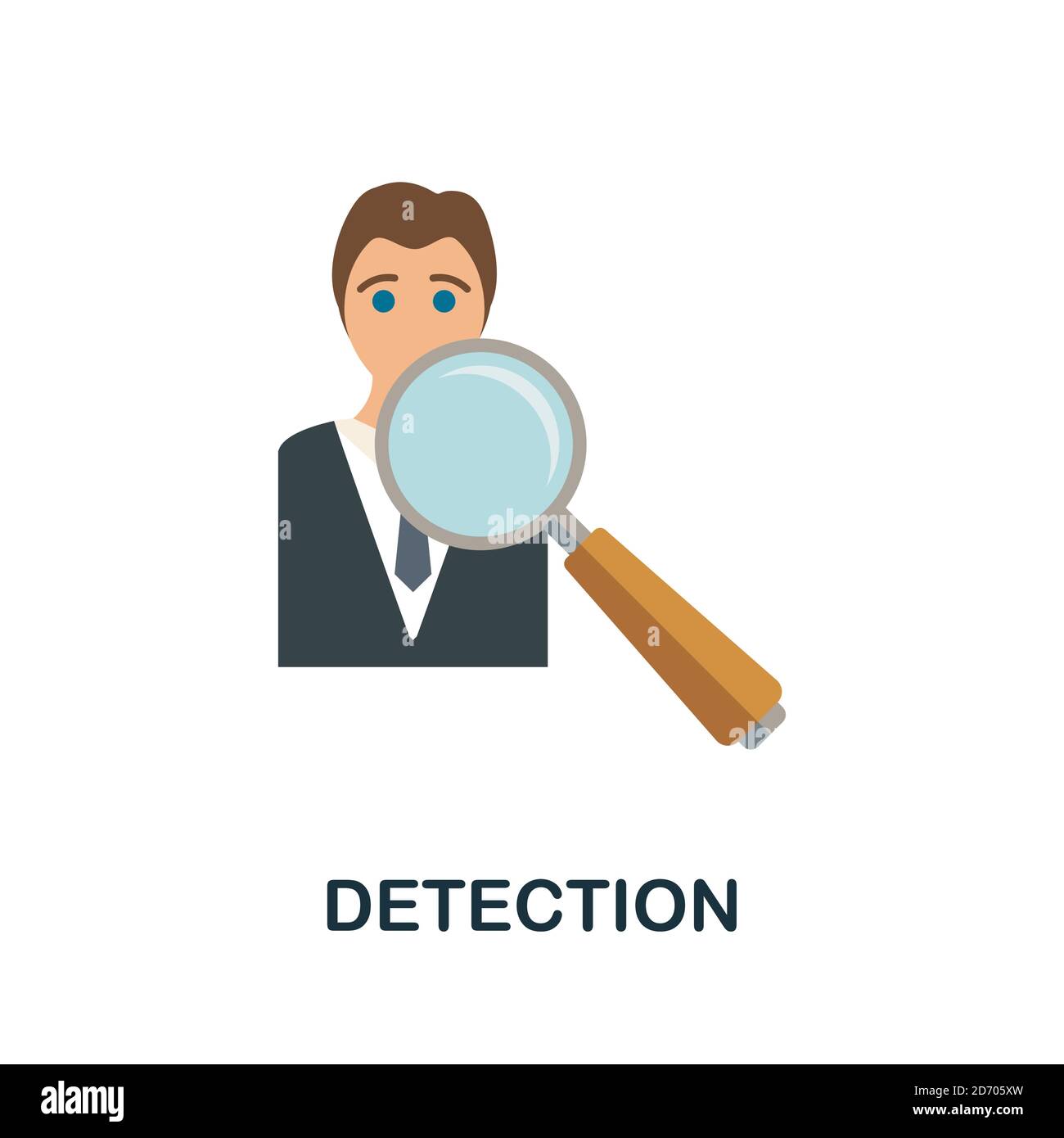 Detection icon. Simple element from business growth collection ...