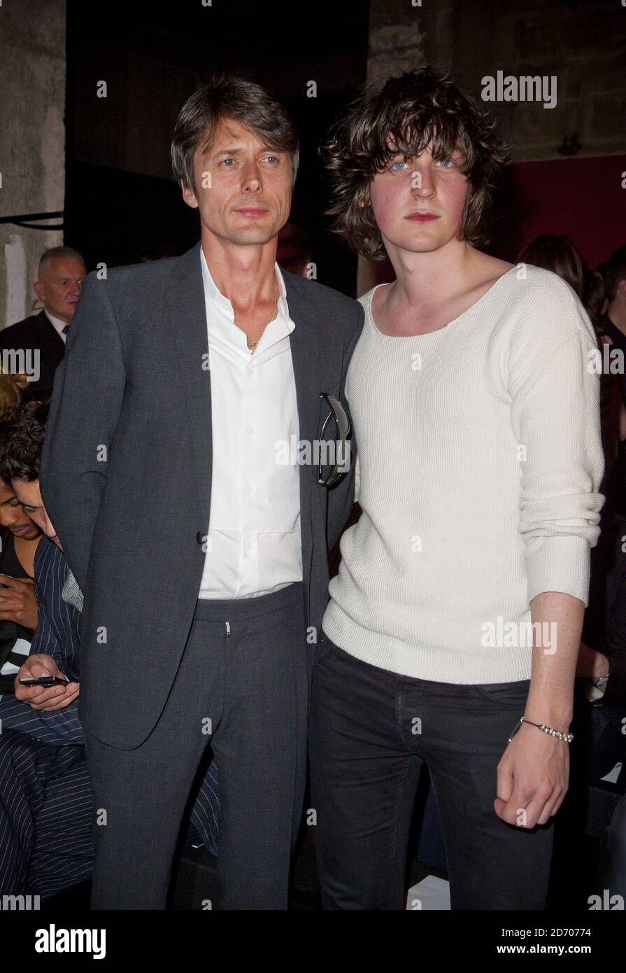 Brett Anderson and George Craig attending the Spencer Hart fashion show ...