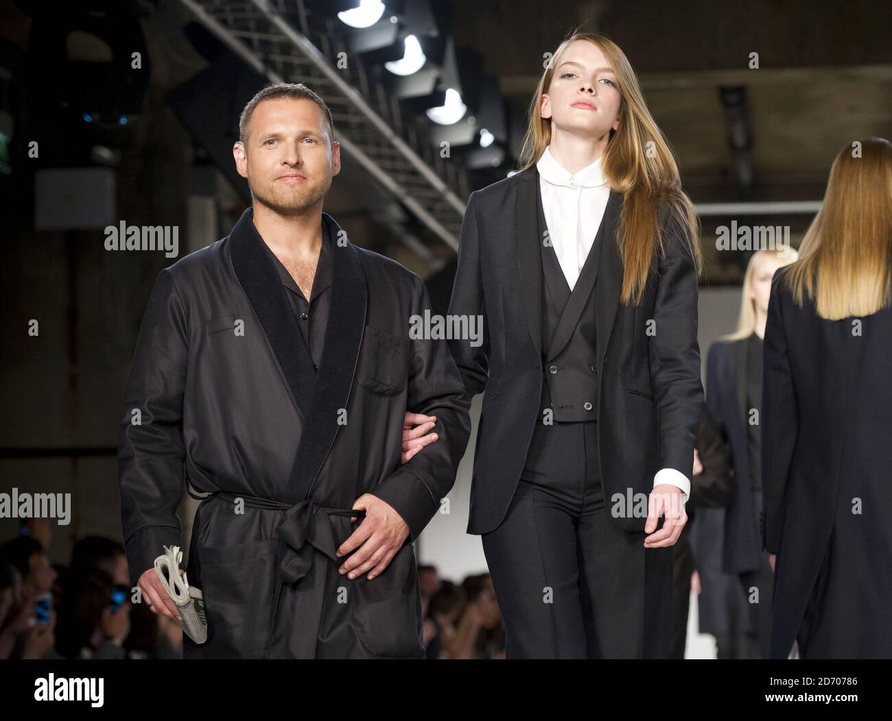 Explorer Inge Solheim on the catwalk during the Spencer Hart fashion ...