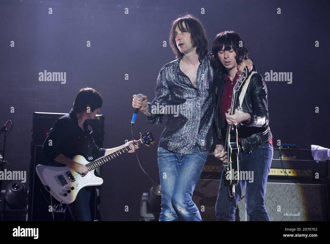 New bass player Debbie Googe, Bobby Gillespie and guitarist Andrew ...
