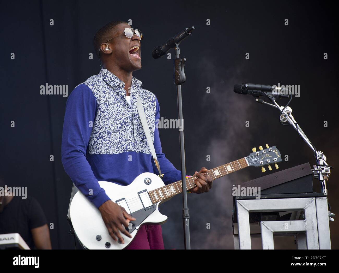 Labrinth performing at the Isle of Wight festival, at Seaclose Park ...