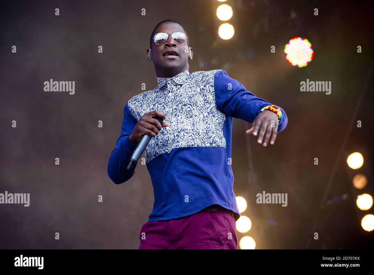Labrinth performing at the Isle of Wight festival, at Seaclose Park ...