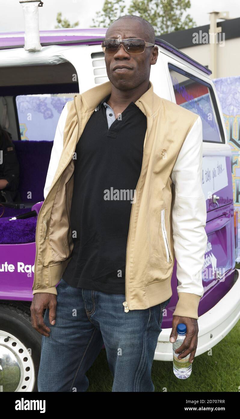 Roachford being interviewed by presenter Sarah Champion, in the ...