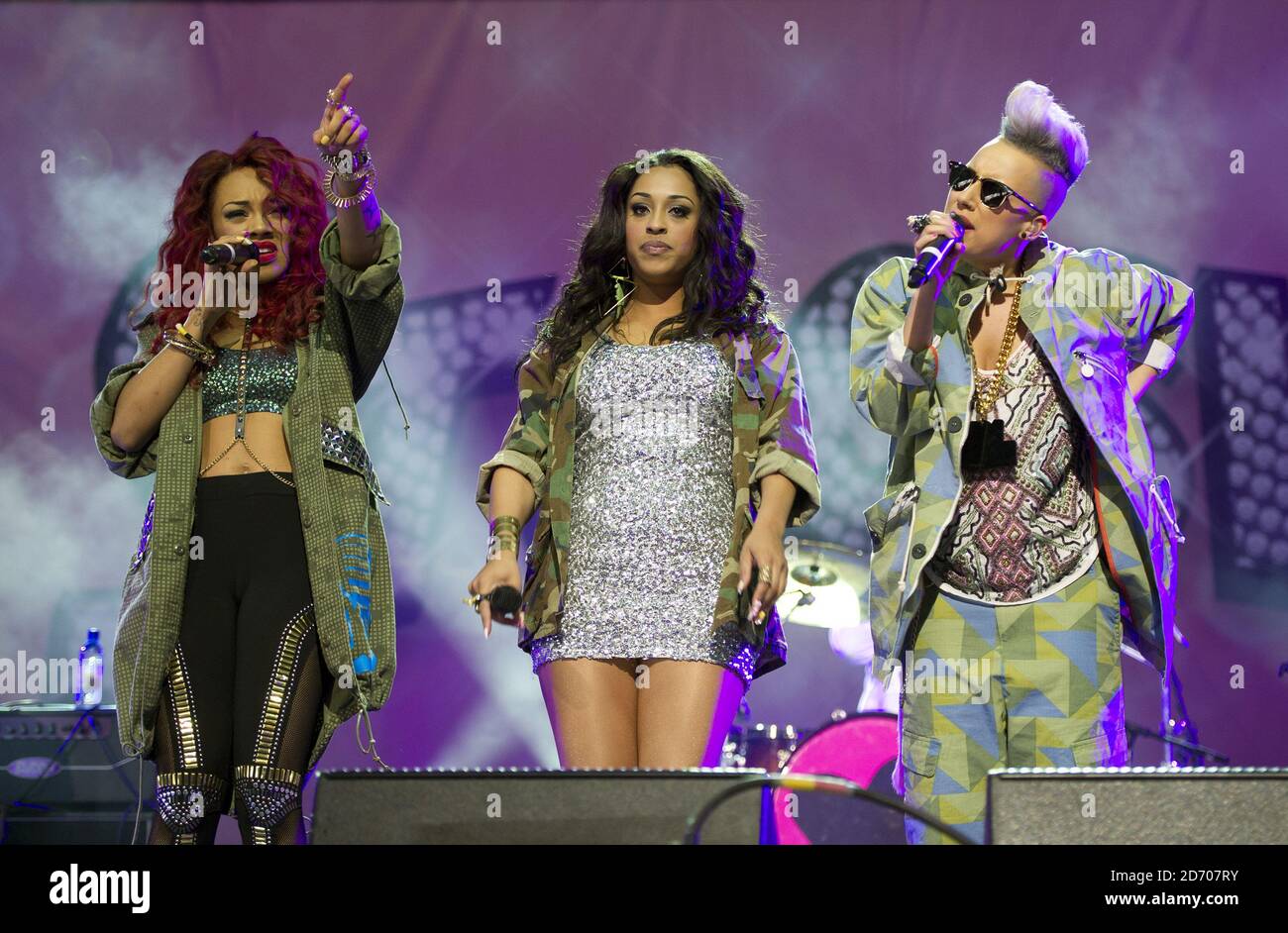 Stooshe performing at the Isle of Wight festival, at Seaclose Park ...