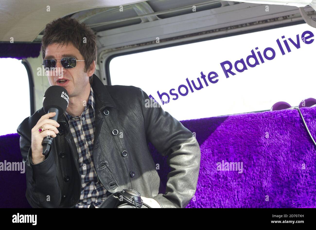 Noel Gallagher being interviewed by Sarah Champion on Absolute Radio ...