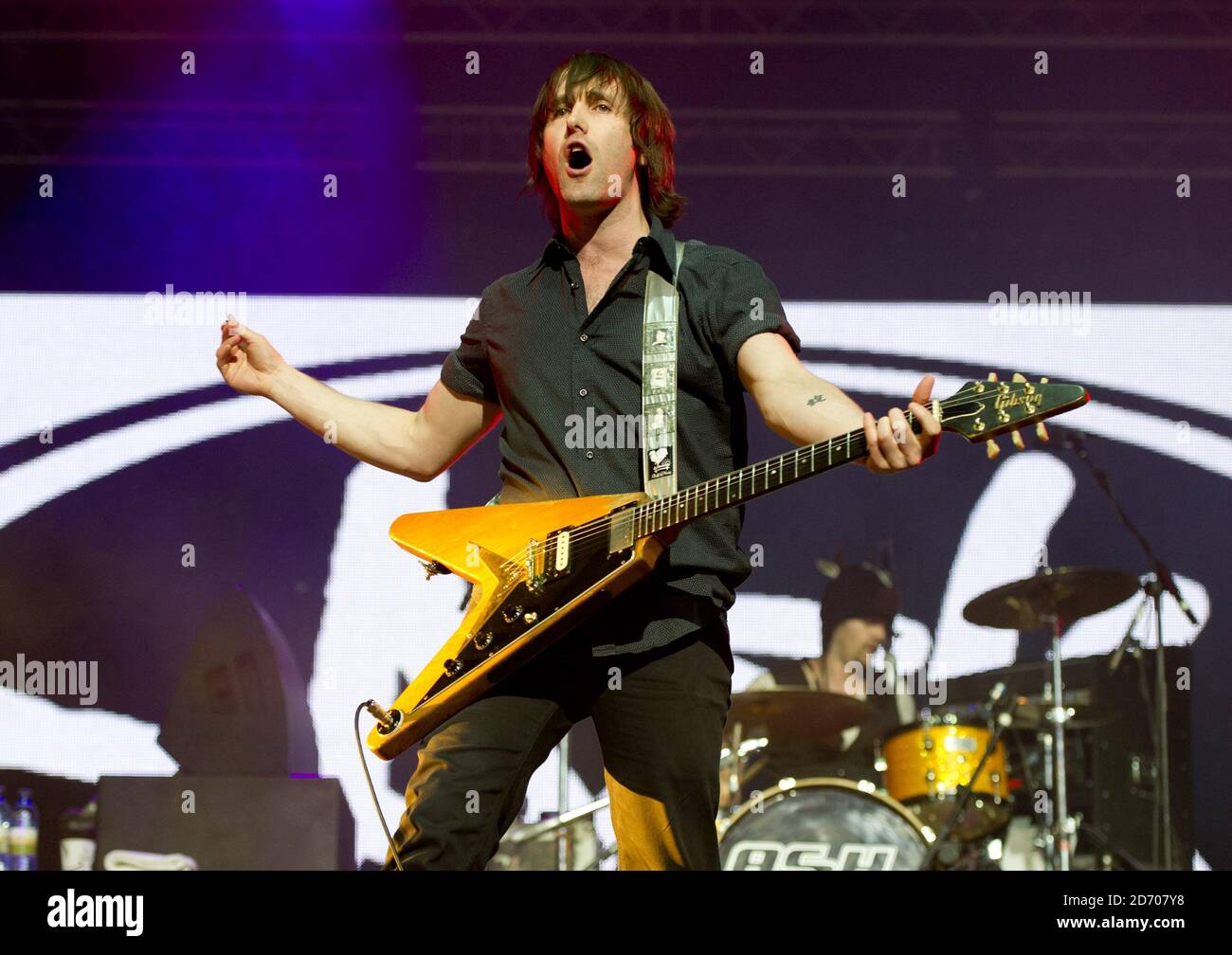 Tim Wheeler of Ash performing at the Isle of Wight festival, at ...