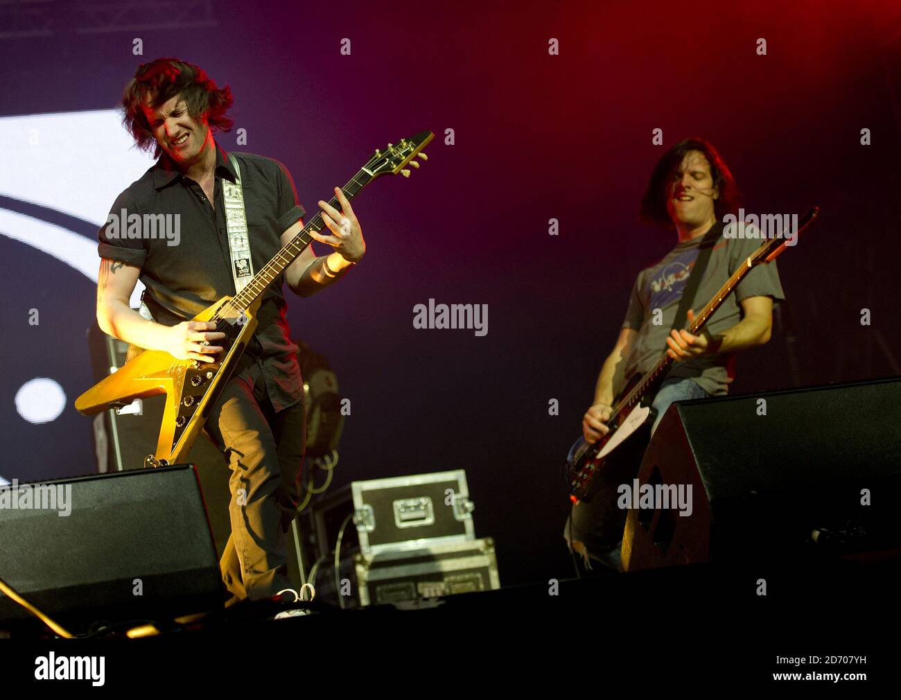 Ash performing at the Isle of Wight festival, at Seaclose Park, Newport ...