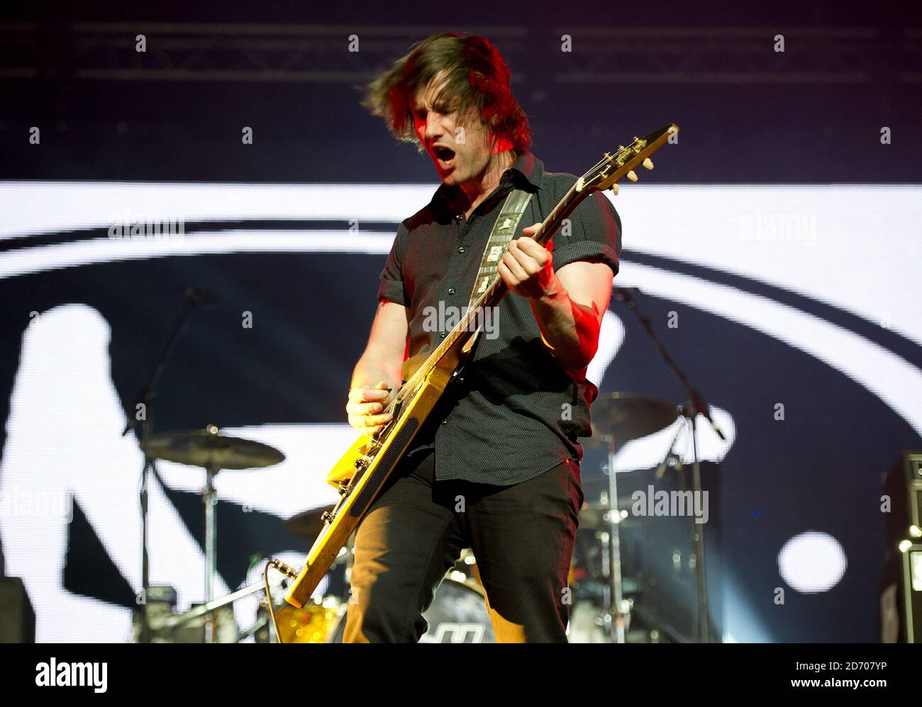 Tim Wheeler of Ash performing at the Isle of Wight festival, at ...