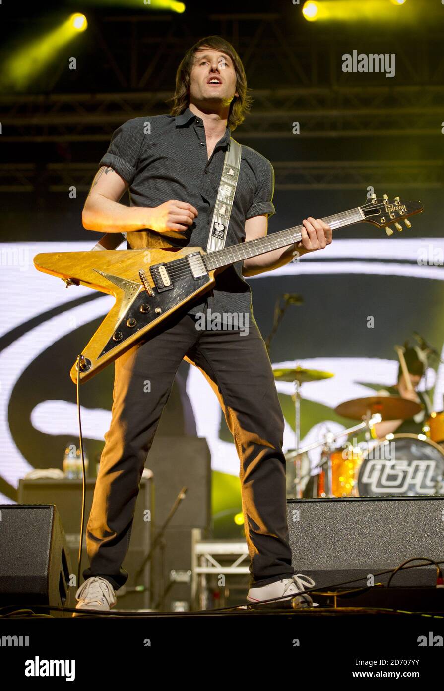 Tim Wheeler of Ash performing at the Isle of Wight festival, at ...