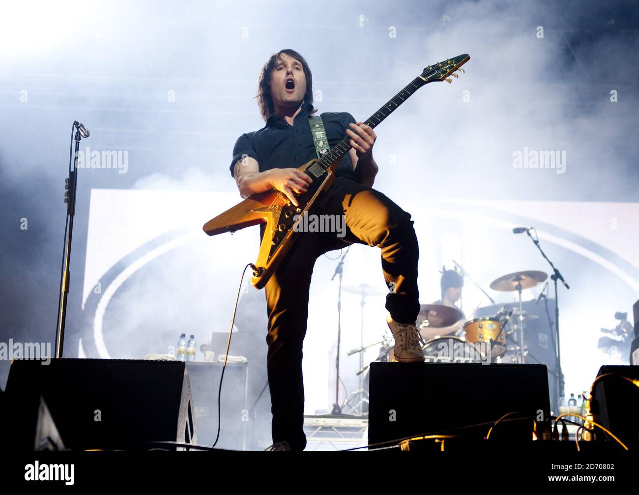 Tim Wheeler of Ash performing at the Isle of Wight festival, at ...